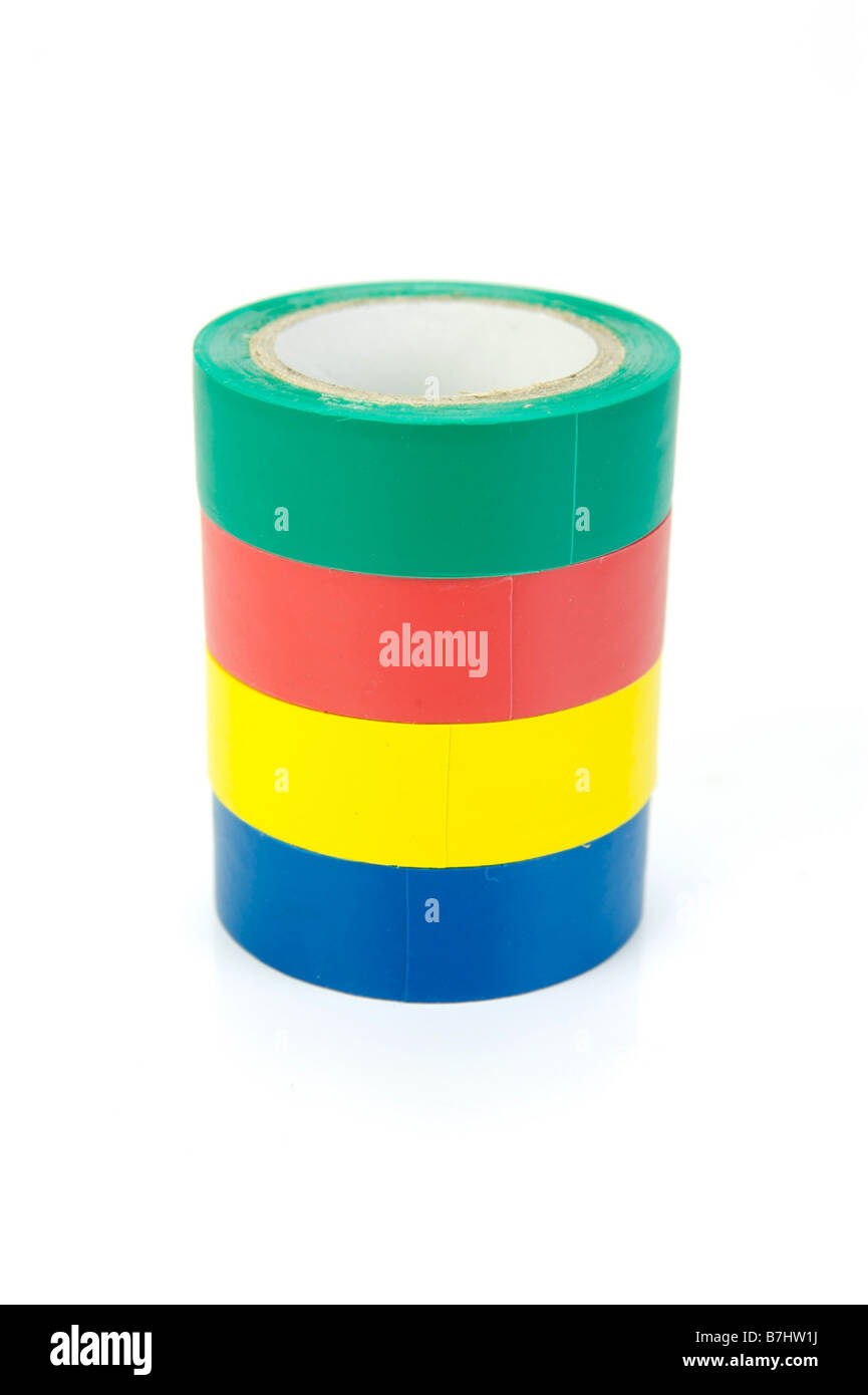 Electrical tape isolated against a white background Stock Photo - Alamy