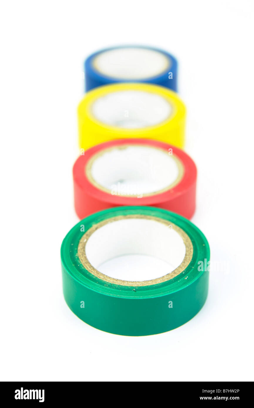 Electrical tape isolated against a white background Stock Photo - Alamy