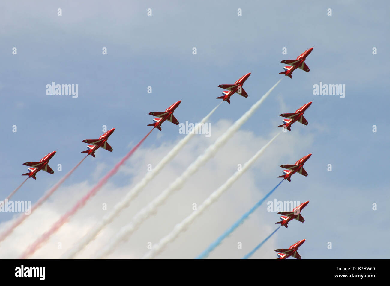 Red Arrows Display Team Stock Photo - Alamy