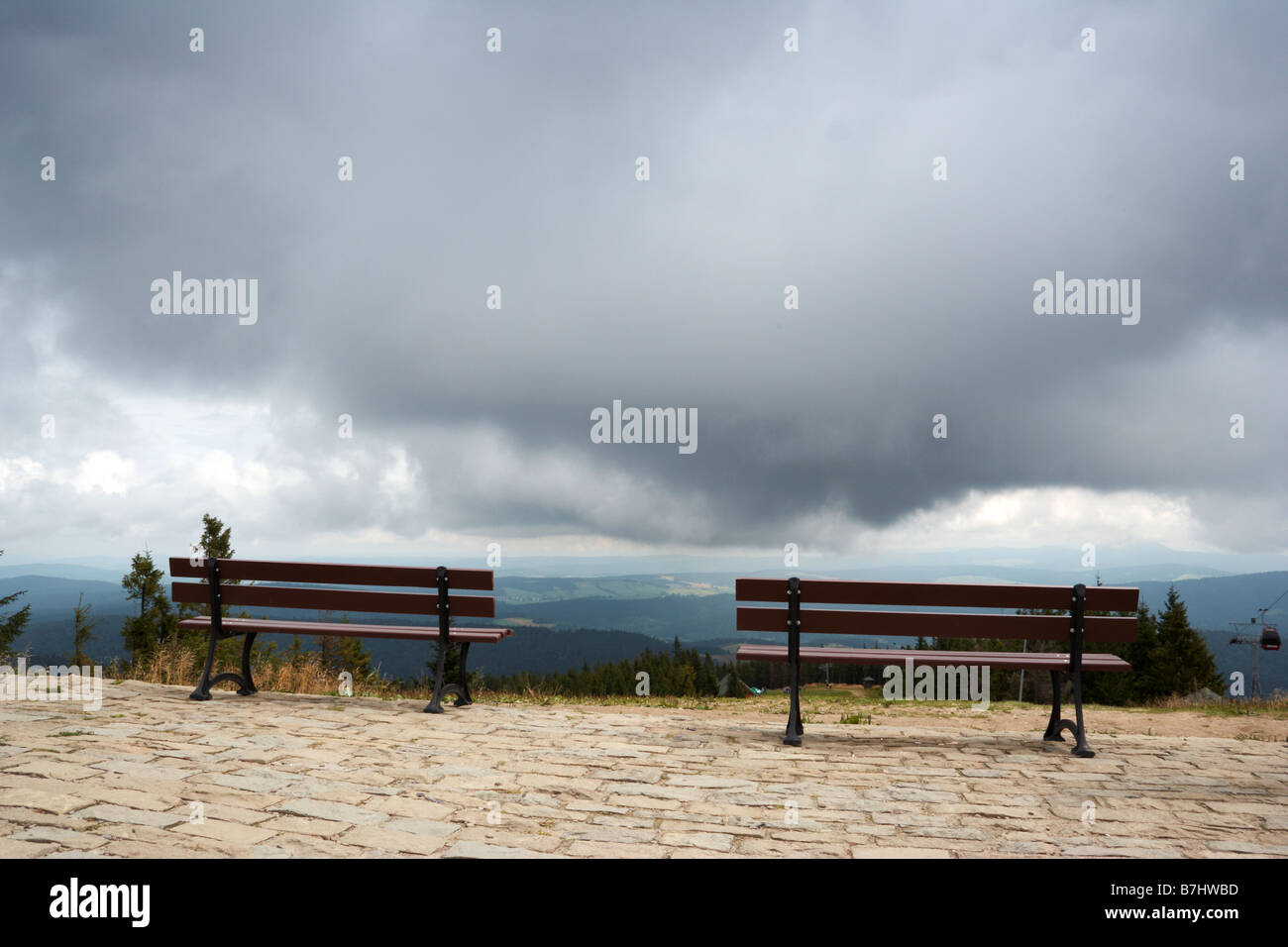 Clouds rest two bench hi-res stock photography and images - Alamy