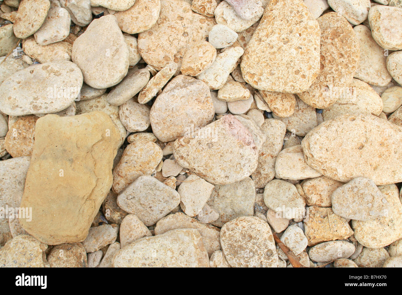 Pebble background of limestone Stock Photo - Alamy