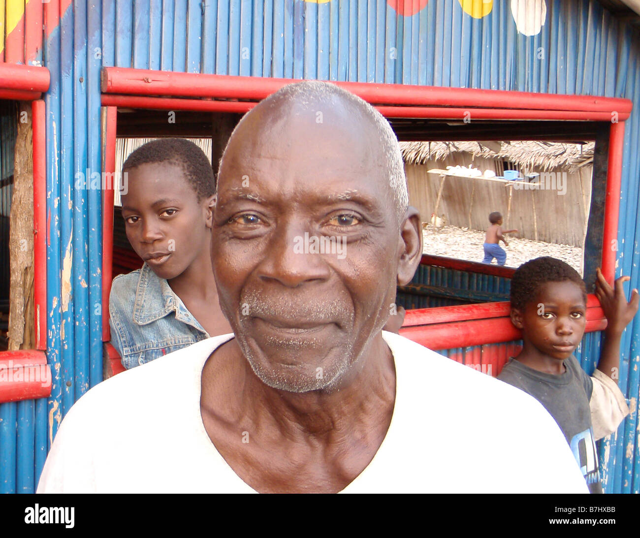 Chief or Headman of village of Malele in mangrove swamps on border of ...