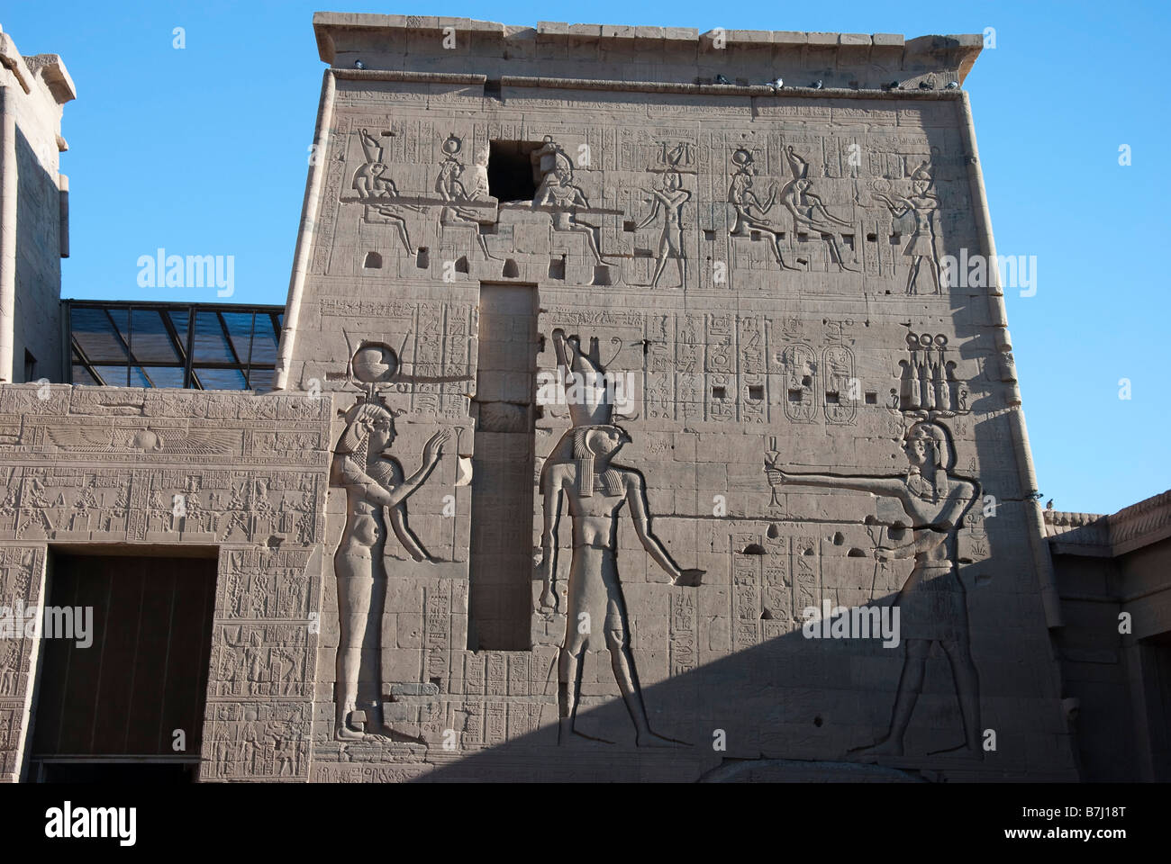First Pylon Philae Temple Egypt Stock Photo - Alamy
