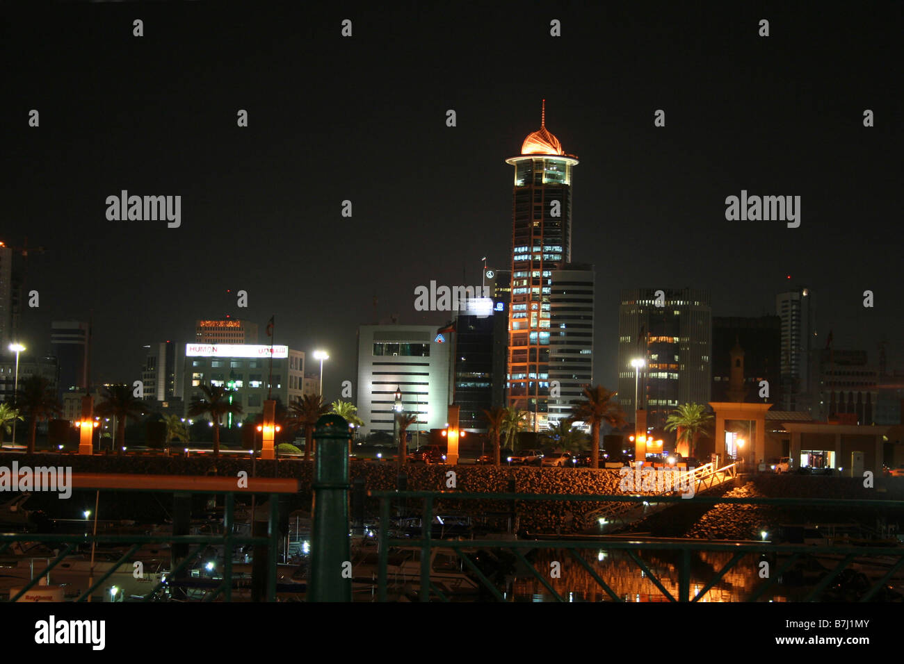 kuwait city at night modern city buildings in kuwait city Stock Photo ...