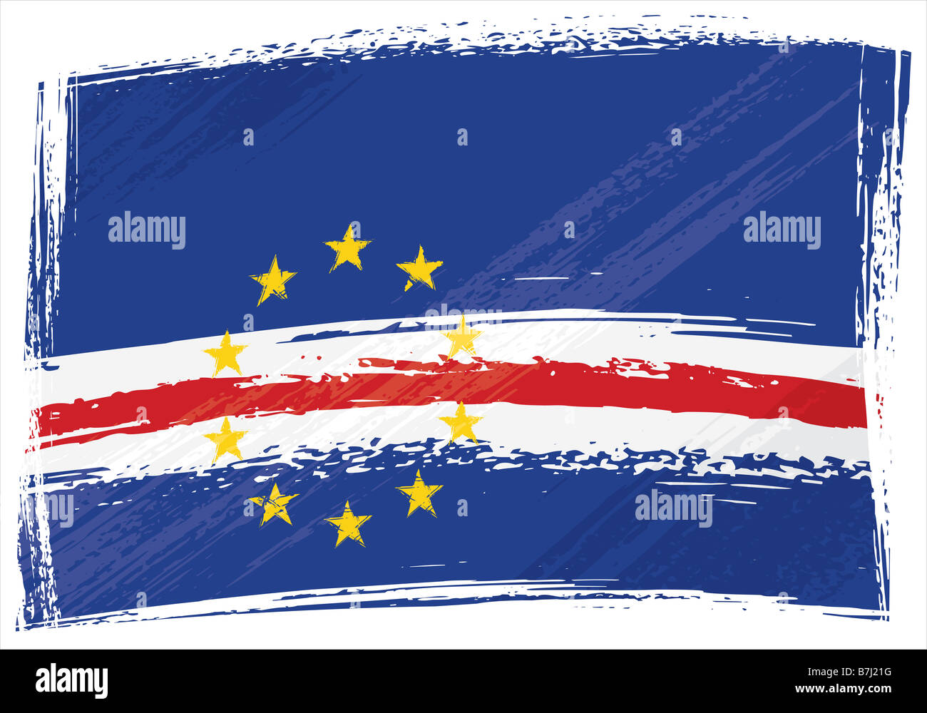 Grunge Cape Verde flag Stock Photo - Alamy