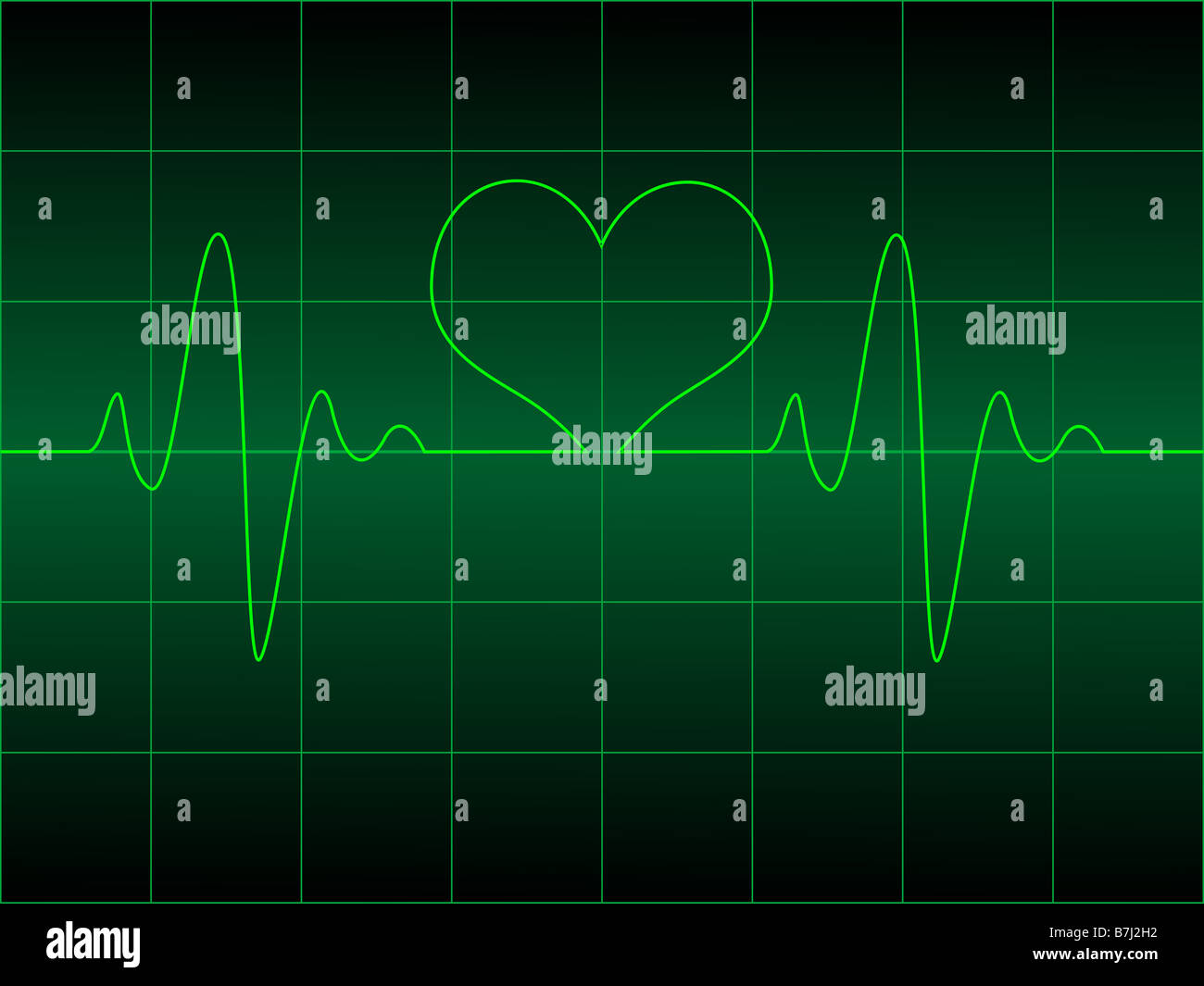Heart cardiogram with heart on it vector illustration Stock Photo - Alamy