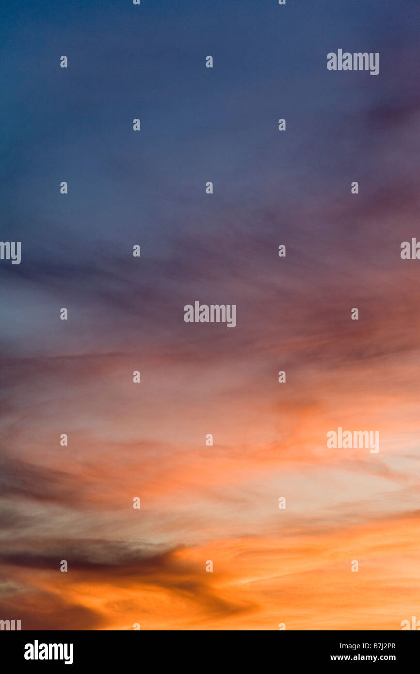 A dramatic red sunset sky, France Stock Photo - Alamy