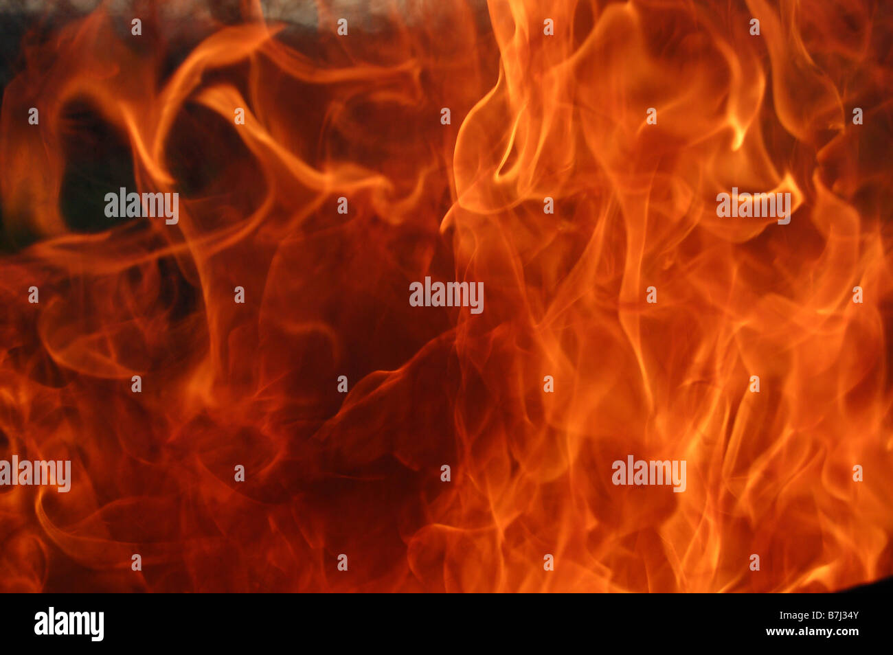 Fire flames on black background Stock Photo - Alamy