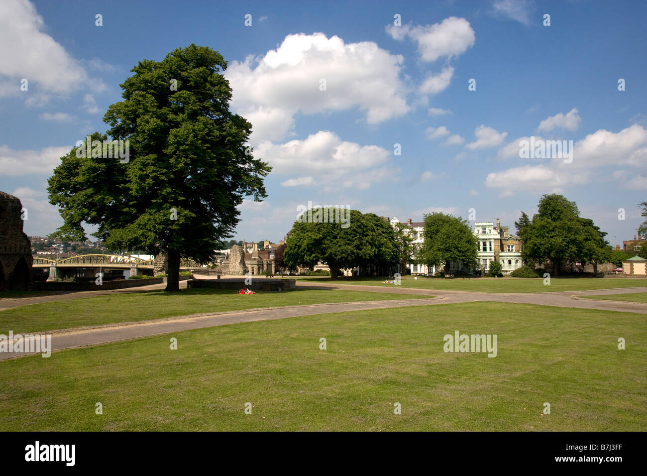 Castle Grounds Rochester Kent Stock Photo - Alamy
