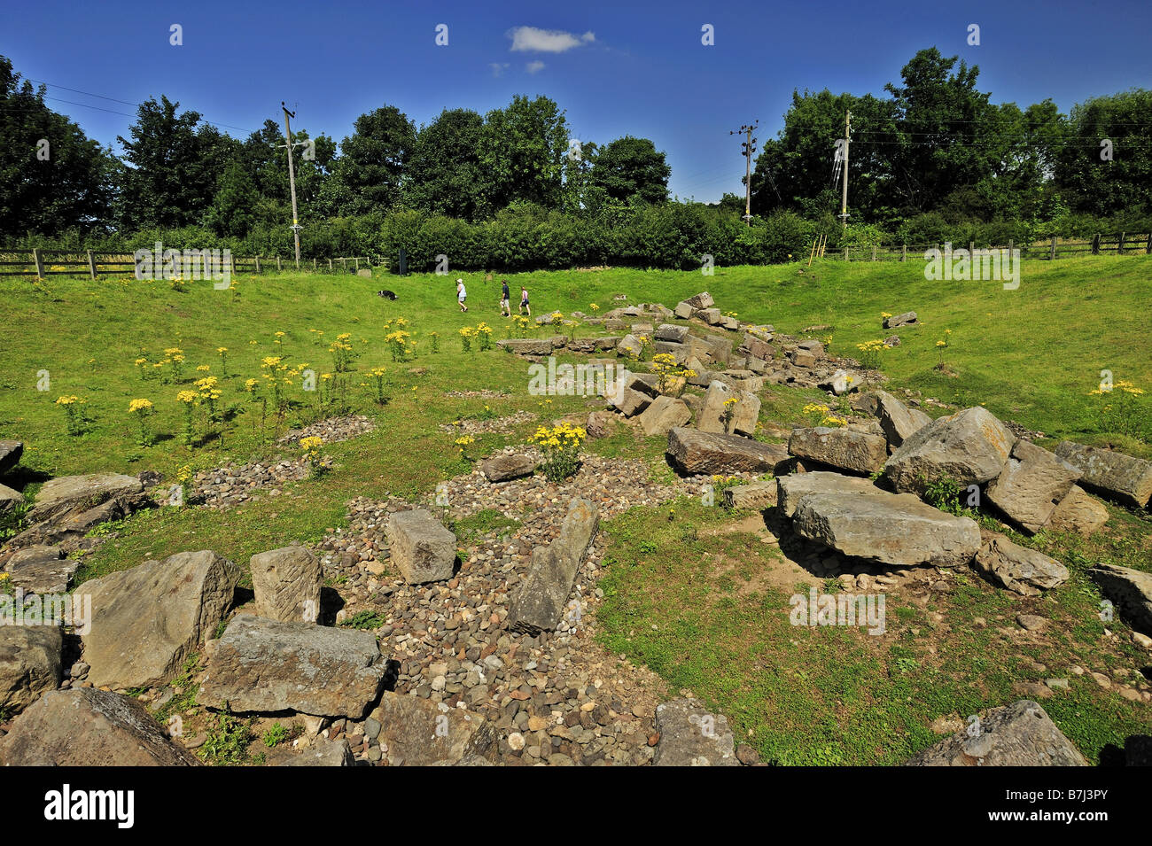 Remains of Piercebridge Roman bridge Stock Photo - Alamy