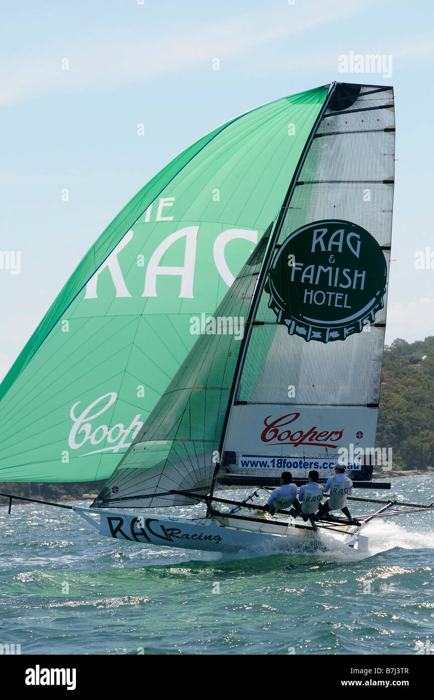18ft Skiff racing in Sydney harbour Australia rag and hamish hotel ...