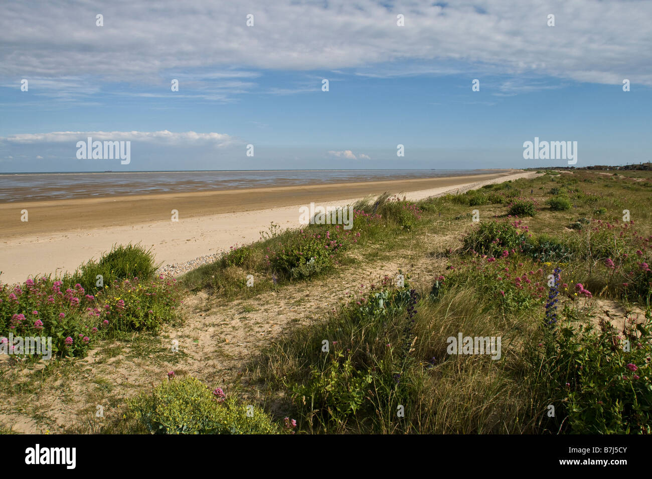 Beach Scene Littlestone Dymchurch Kent Stock Photo - Alamy