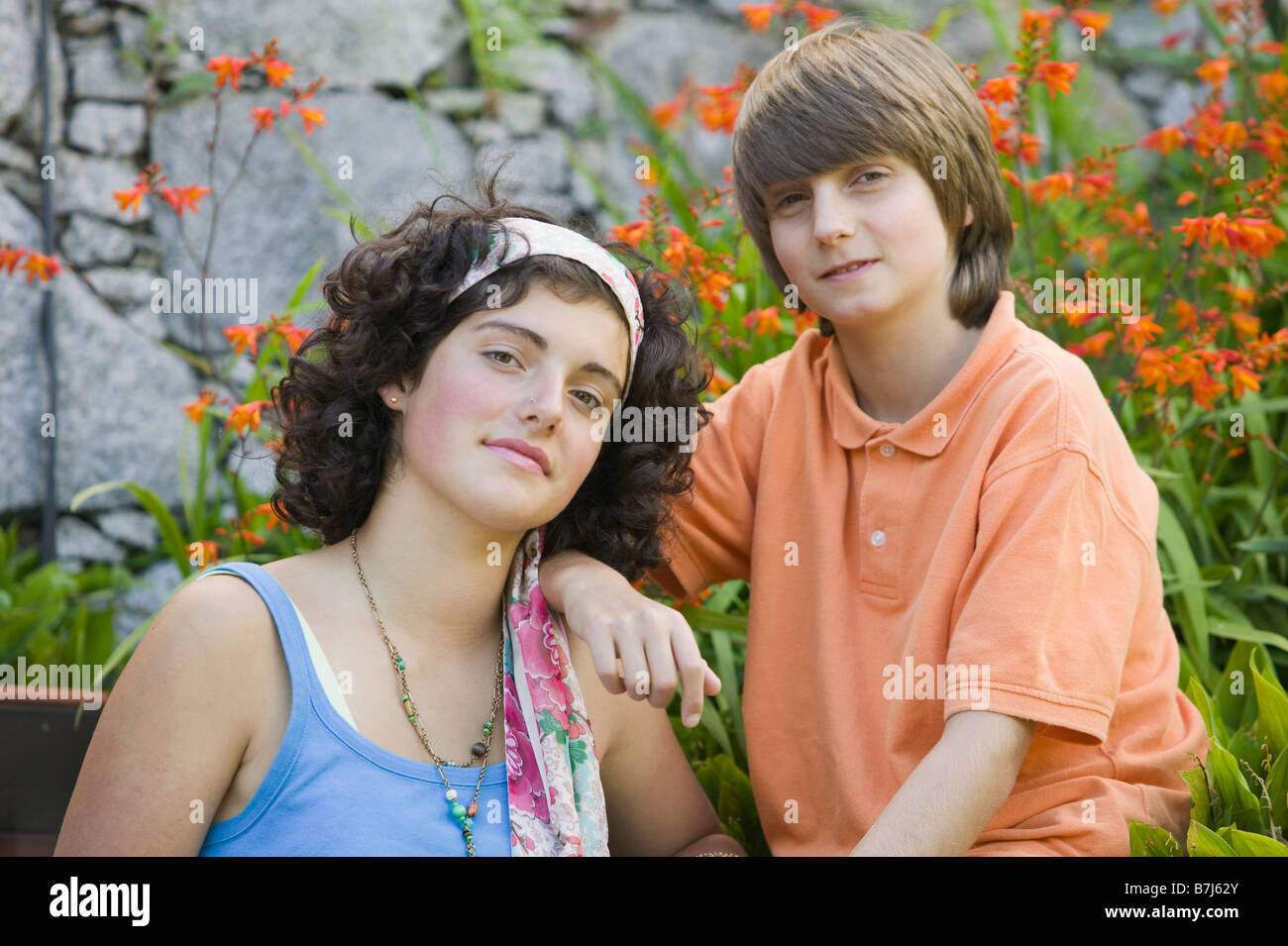 Portrait of Teenage Siblings. West Vancouver, BC Stock Photo - Alamy
