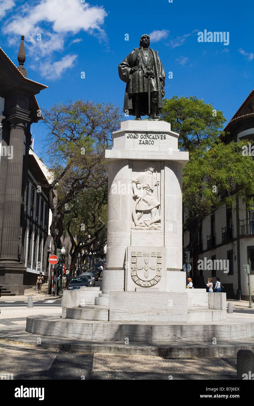 dh Zarco statue FUNCHAL MADEIRA Founder explorer Joao Goncalves Zarco ...