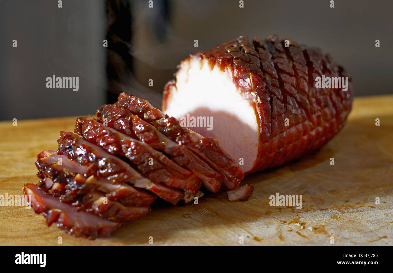Oven roasted ham sliced up hi-res stock photography and images - Alamy
