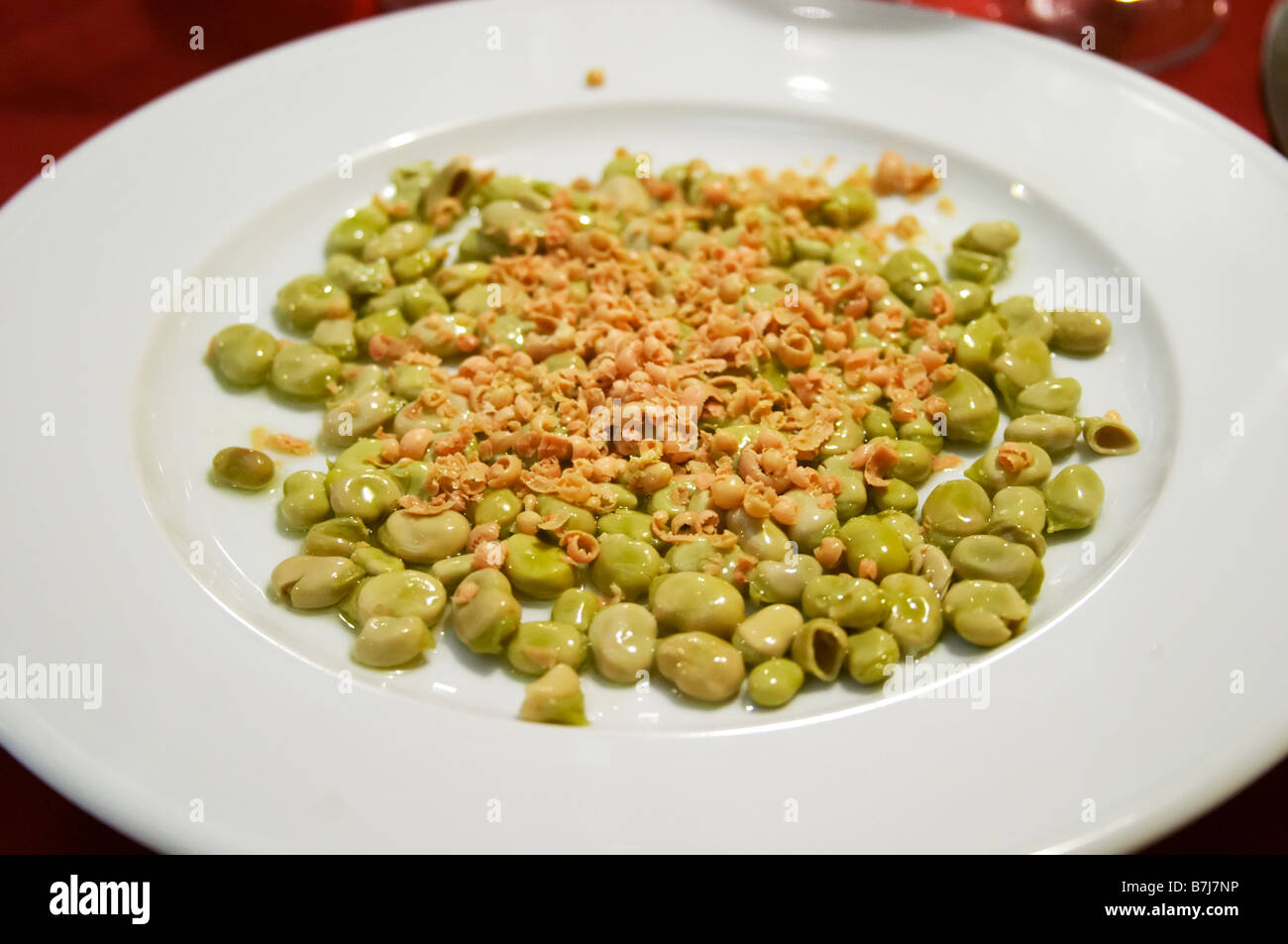 Green beans with foie gras shavings. restaurant Clos de l'Obac Miserere ...