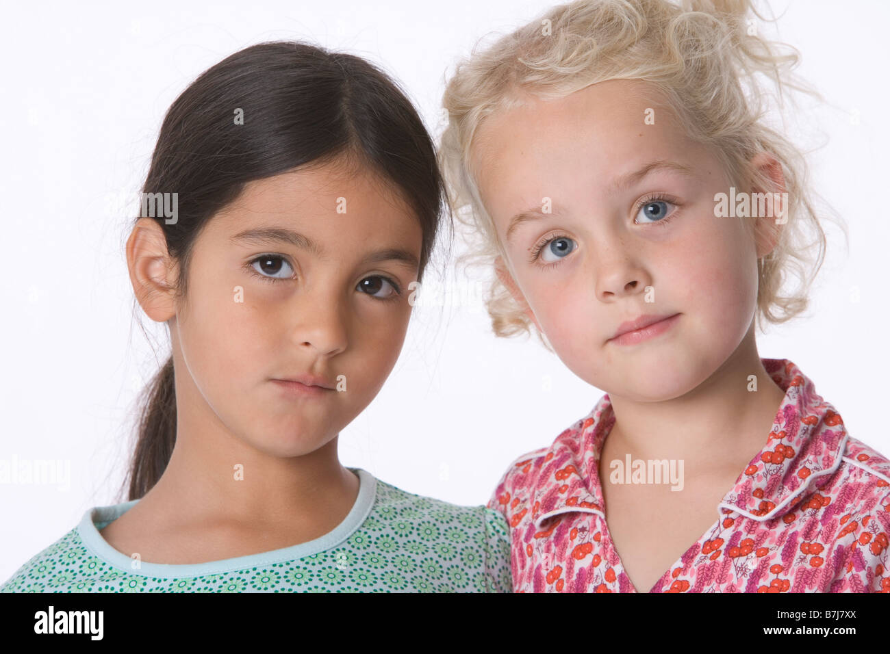Portrait of two girls Stock Photo - Alamy
