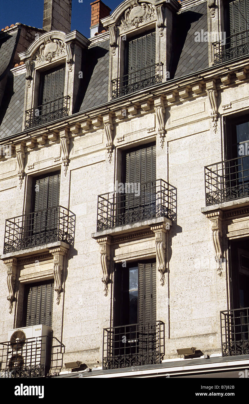Angouleme, SW France, upper storeys of shops in Rue de Perigueux Stock ...