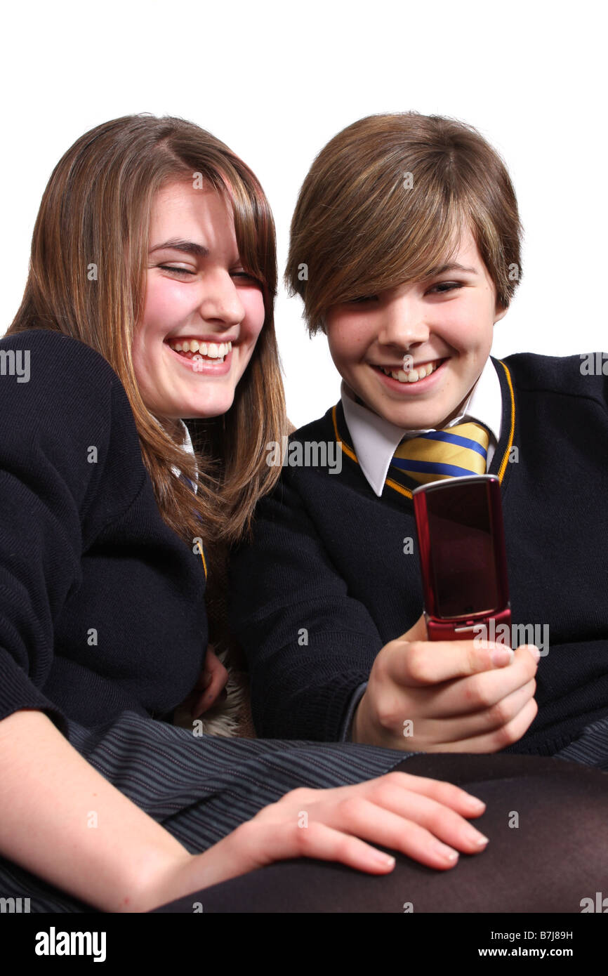 School girls chatting uniform hi-res stock photography and images - Alamy