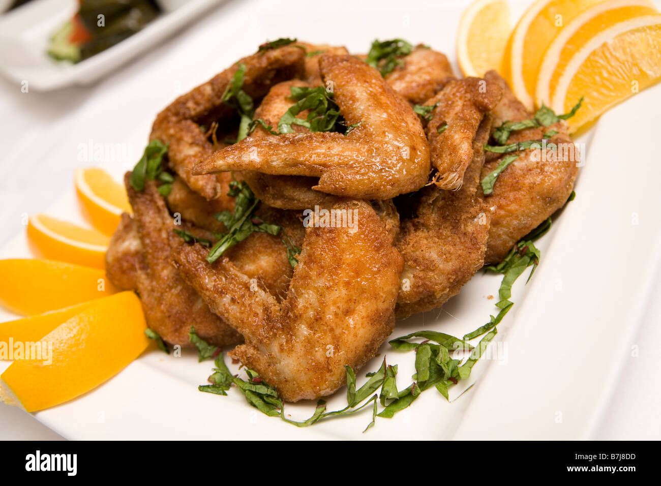 Fried Chicken Wings Stock Photo - Alamy