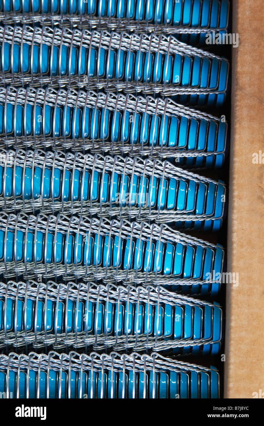 Sparkling wine cork wire cages and capsules. Vallformosa, Vilobi, Penedes, Catalonia, Spain ...