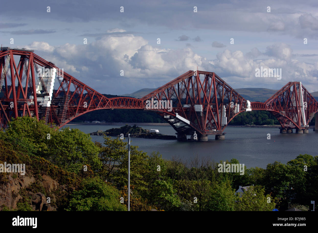 The World famous Forth Rail Bridge in Scotland photographed from North ...