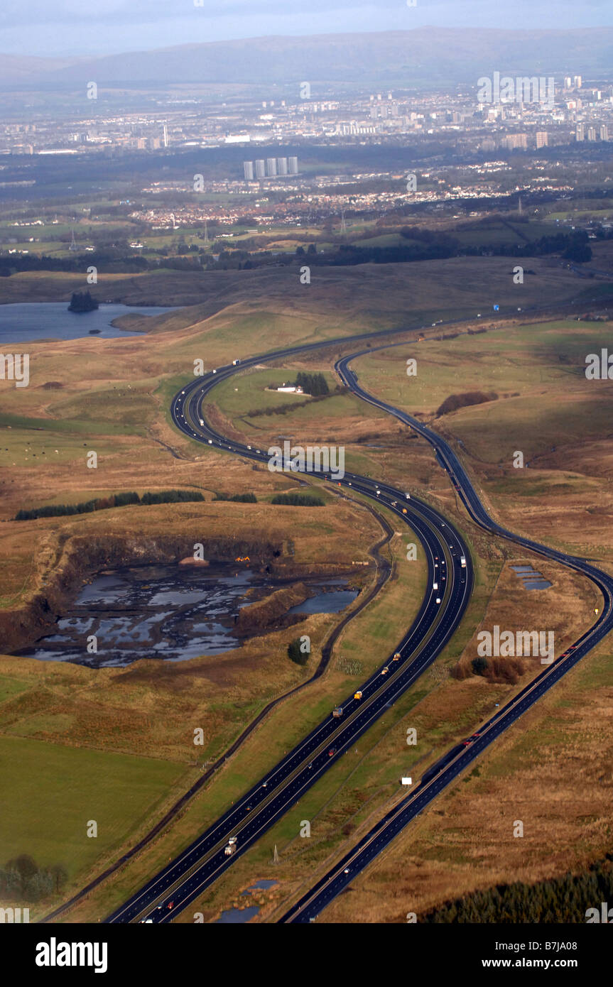 M77 motorway to the south of Glasgow, Scotland Stock Photo - Alamy
