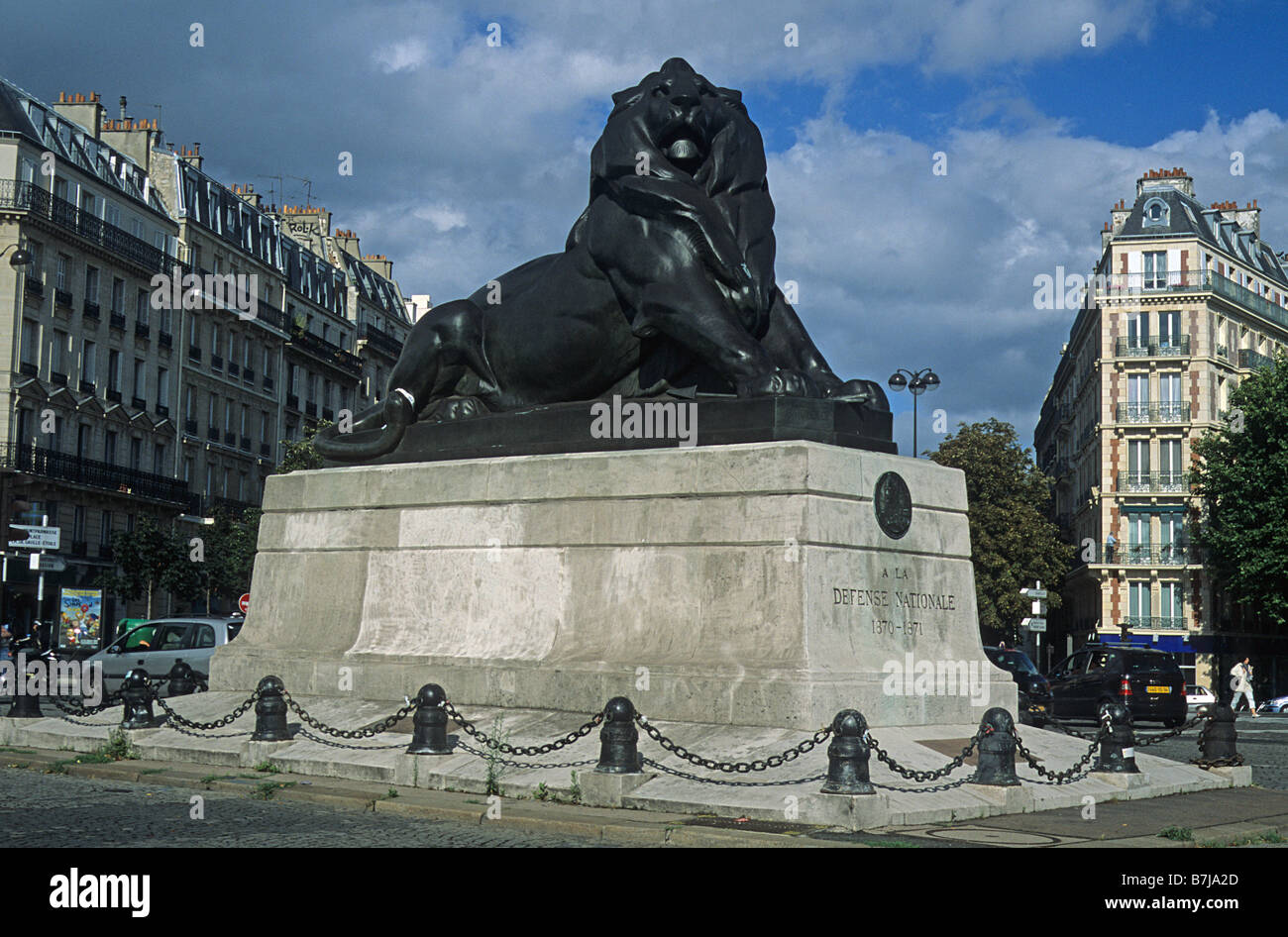 Paris, the Lion of Belfort, at Place Denfert-Rochereau Stock Photo - Alamy