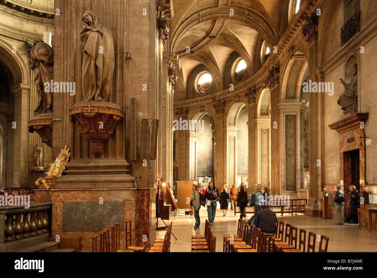 PARIS INTERIOR OF SAINT-SULPICE CHURCH Stock Photo - Alamy