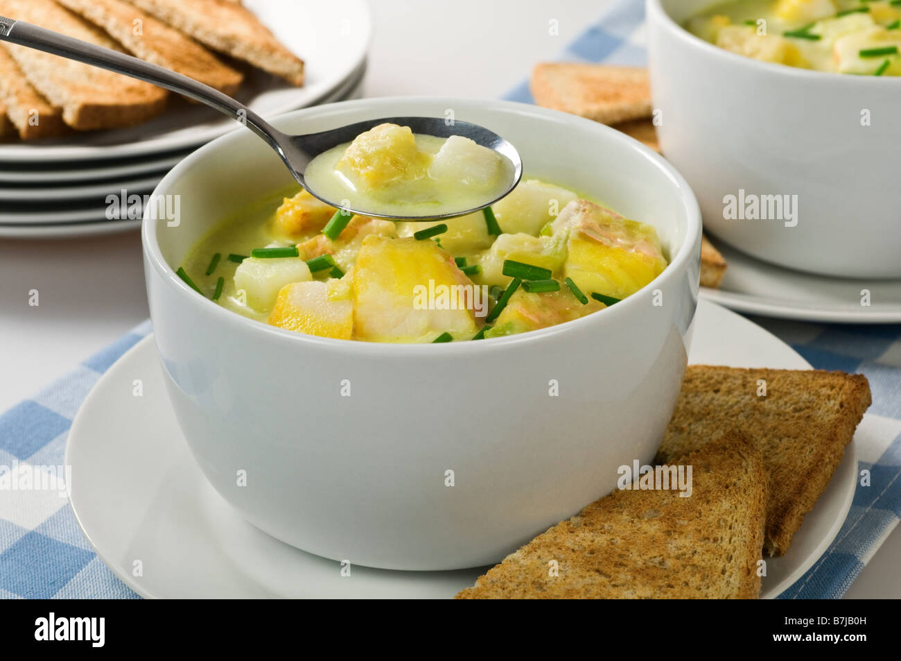 Cullen skink Fish soup Scotland UK Stock Photo - Alamy