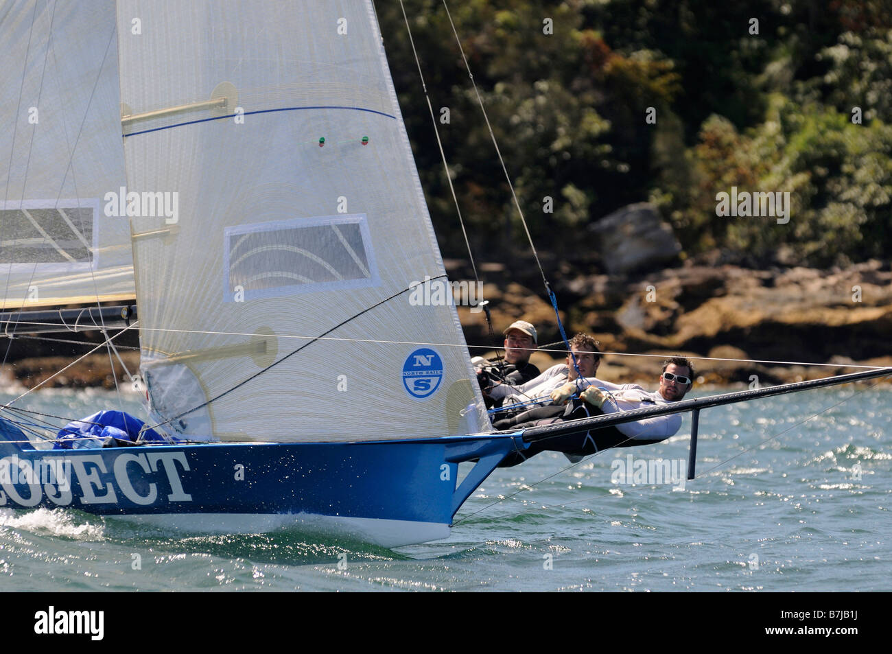 18ft Skiff racing in Sydney harbour australia Project racing Stock ...