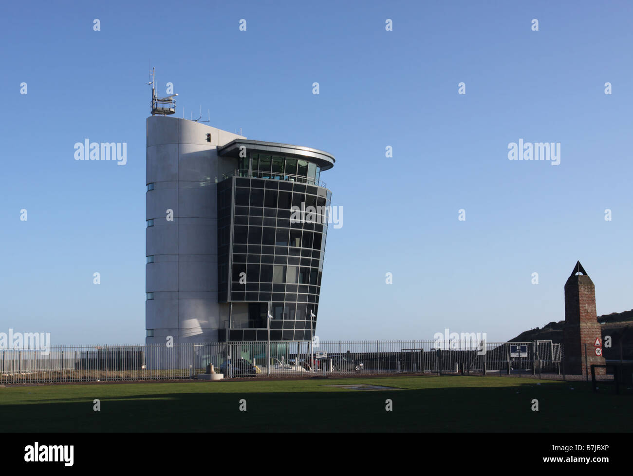 Aberdeen Harbour control tower Scotland January 2009 Stock Photo - Alamy