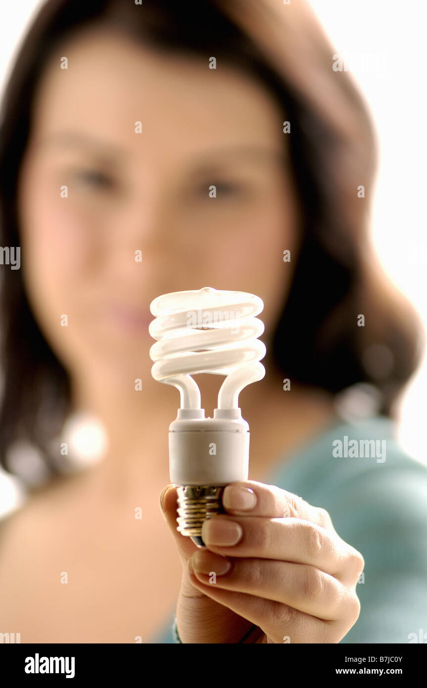 Young girl w/Light bulb, Regina, Saskatchewan Stock Photo - Alamy