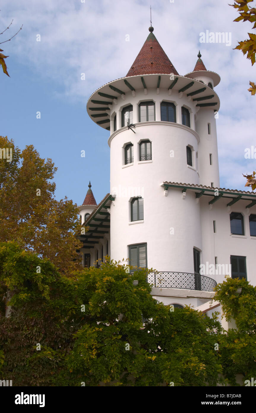 Main building in Catalan style. Codorniu, Sant Sadurni d'Anoia, Penedes ...