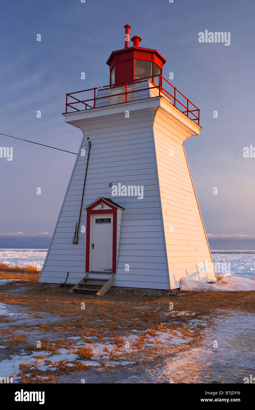 View of lighthouse, Bonaventure, Gaspesie, Quebec Stock Photo - Alamy