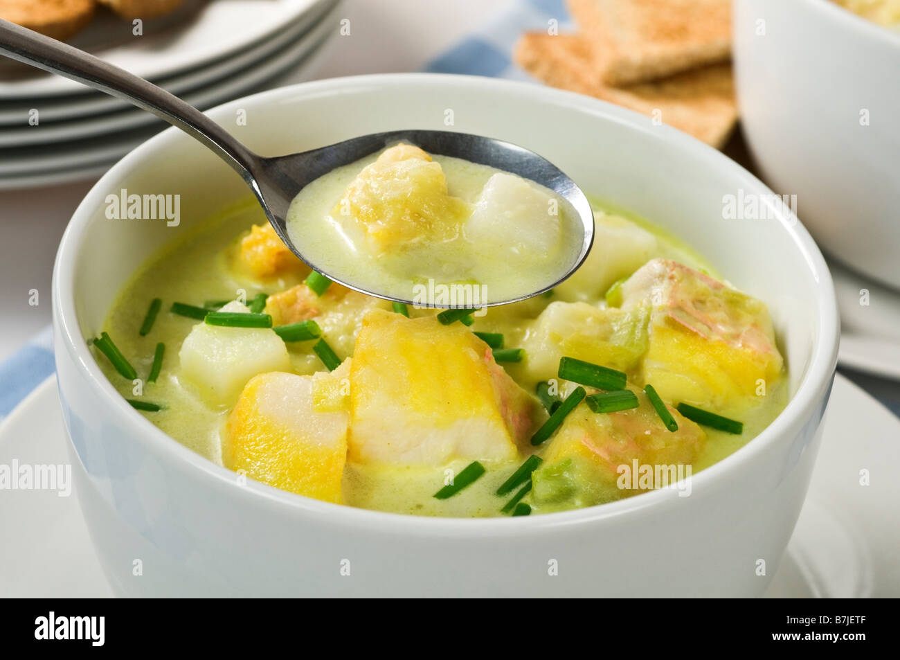 Cullen skink Fish soup Scotland UK Stock Photo - Alamy