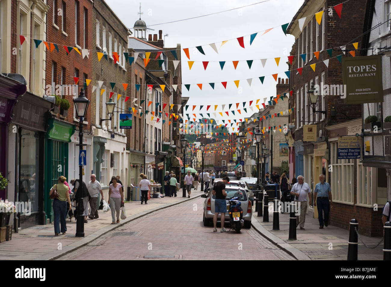 High Street Rochester Kent UK Stock Photo - Alamy