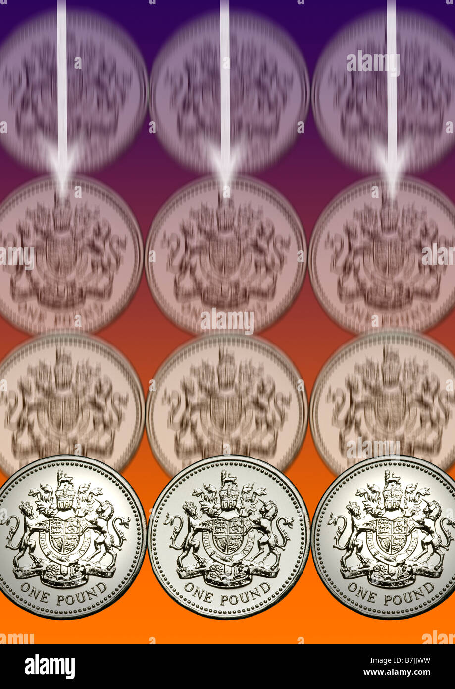 Pound sterling falling hi-res stock photography and images - Alamy