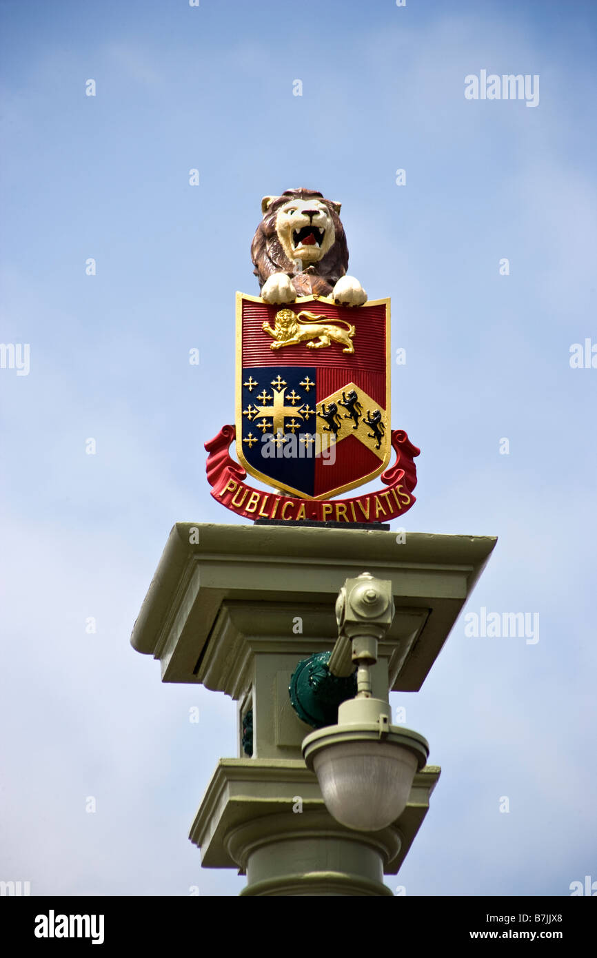 Crest on Rochester Bridge Detail Rochester Kent UK Stock Photo - Alamy