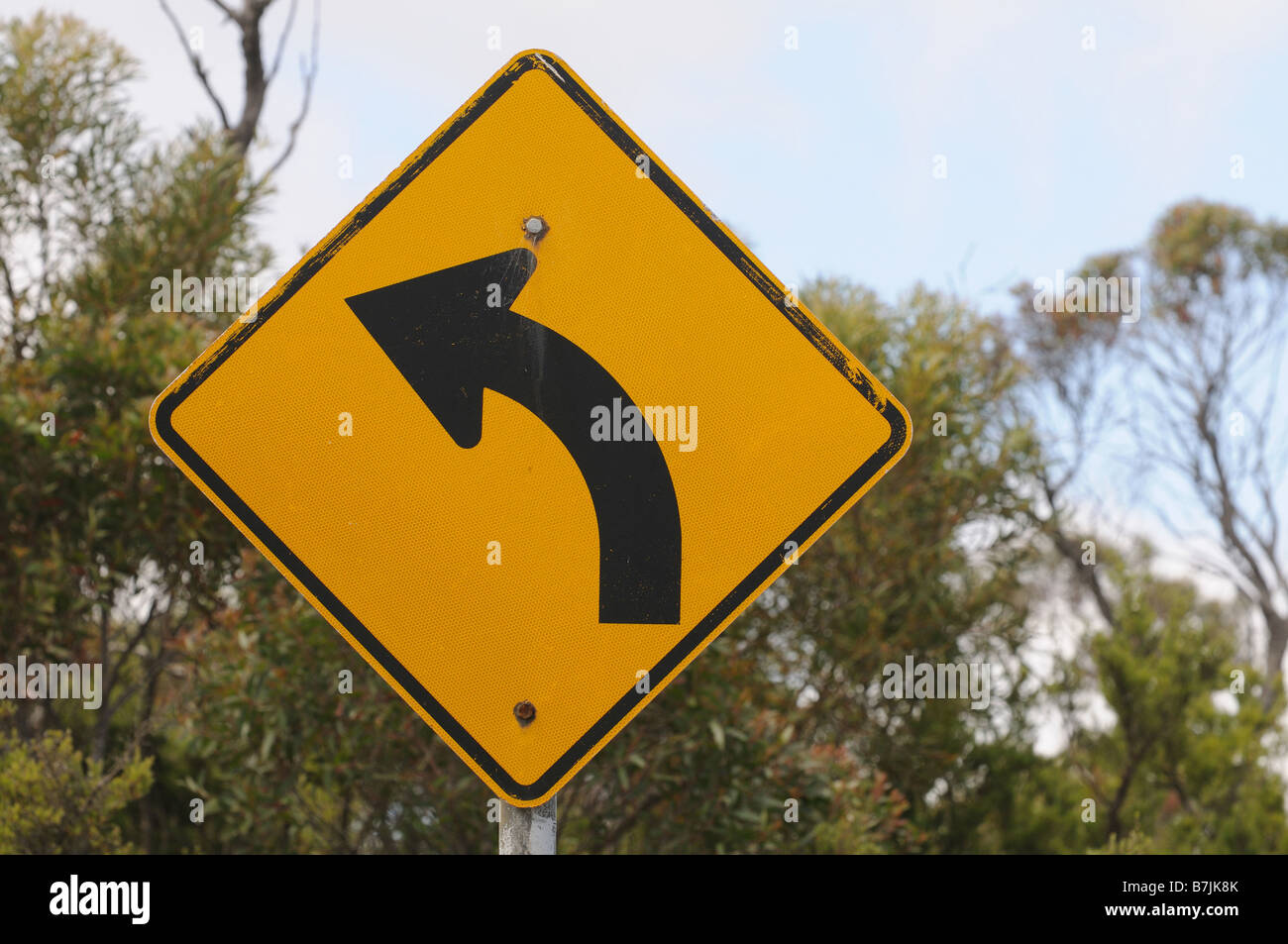 left turn sign post Road Junction and sign post Blue Mountains New ...