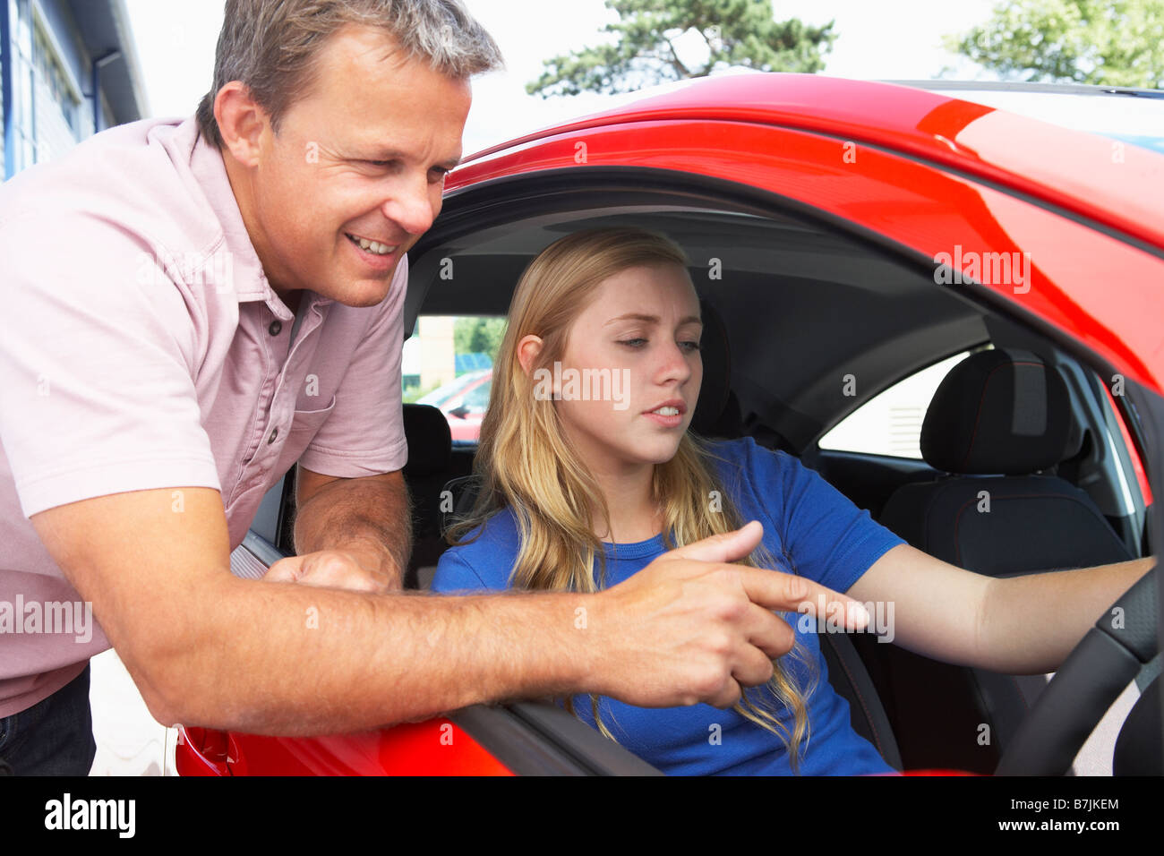 Teen girl learning drive hi-res stock photography and images - Alamy