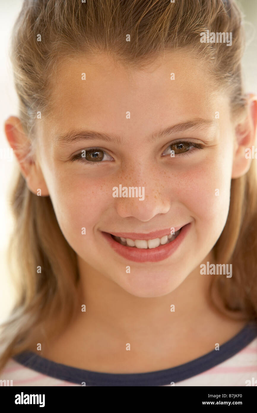 Portrait Of Girl Smiling Stock Photo - Alamy