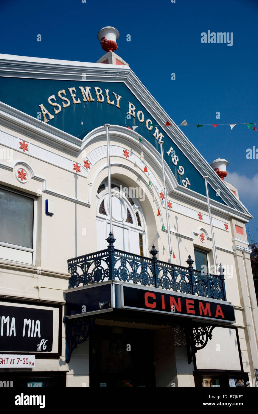 Old Assembly rooms now converted to a cinema in Tywyn in Gwynedd, North ...