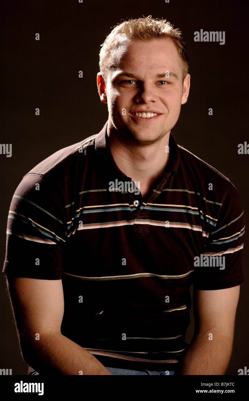 Portrait of young man (21 years of age); Canada, Saskatchewan, Regina ...