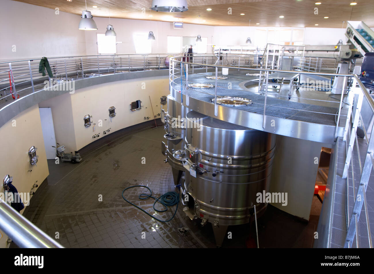 vat room chateau la dauphine fronsac bordeaux france Stock Photo - Alamy