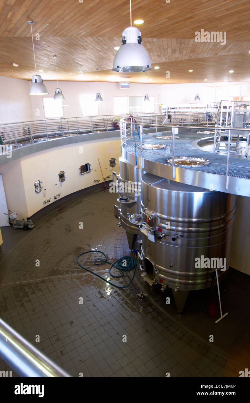 vat room chateau la dauphine fronsac bordeaux france Stock Photo - Alamy