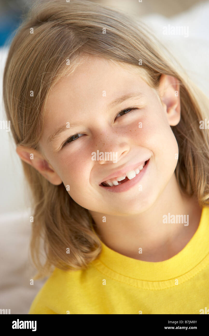 Portrait Of Girl Smiling Stock Photo - Alamy