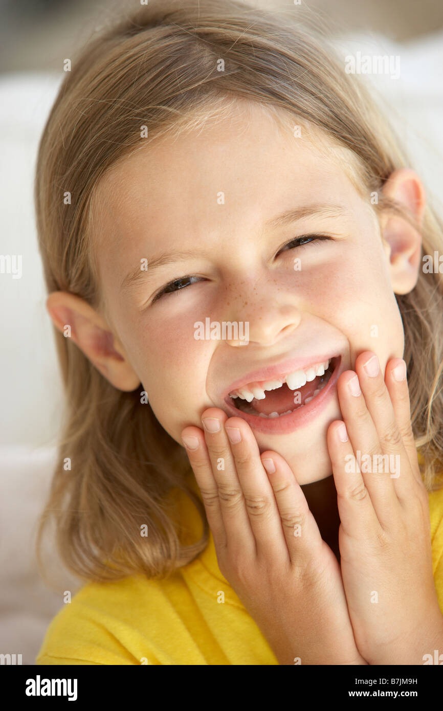 Portrait Of Girl Smiling Stock Photo - Alamy
