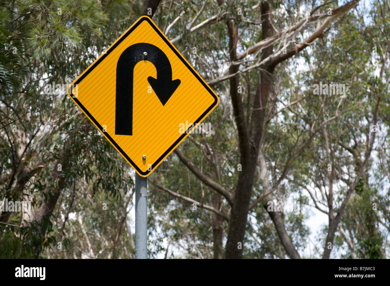 U turn sign hi-res stock photography and images - Alamy