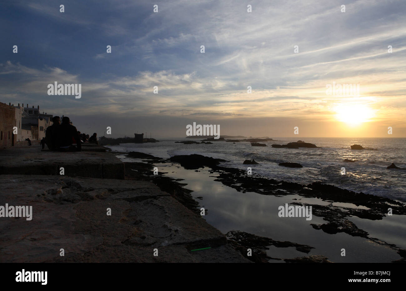 a dramatic sunset from the medina walls in essoauira morocco Stock ...